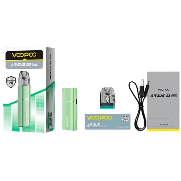 Pod система VooPoo Argus G3 Mini "Moonlight Silver" у сірому кольорі ...